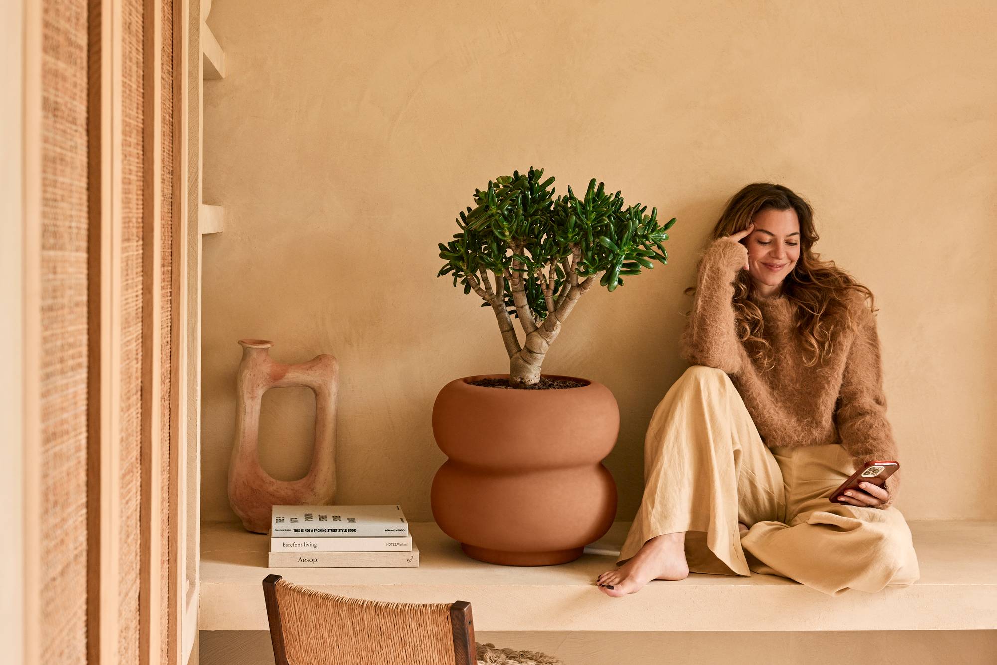 amber roll low 43cm caramel - elho® - Give room to nature