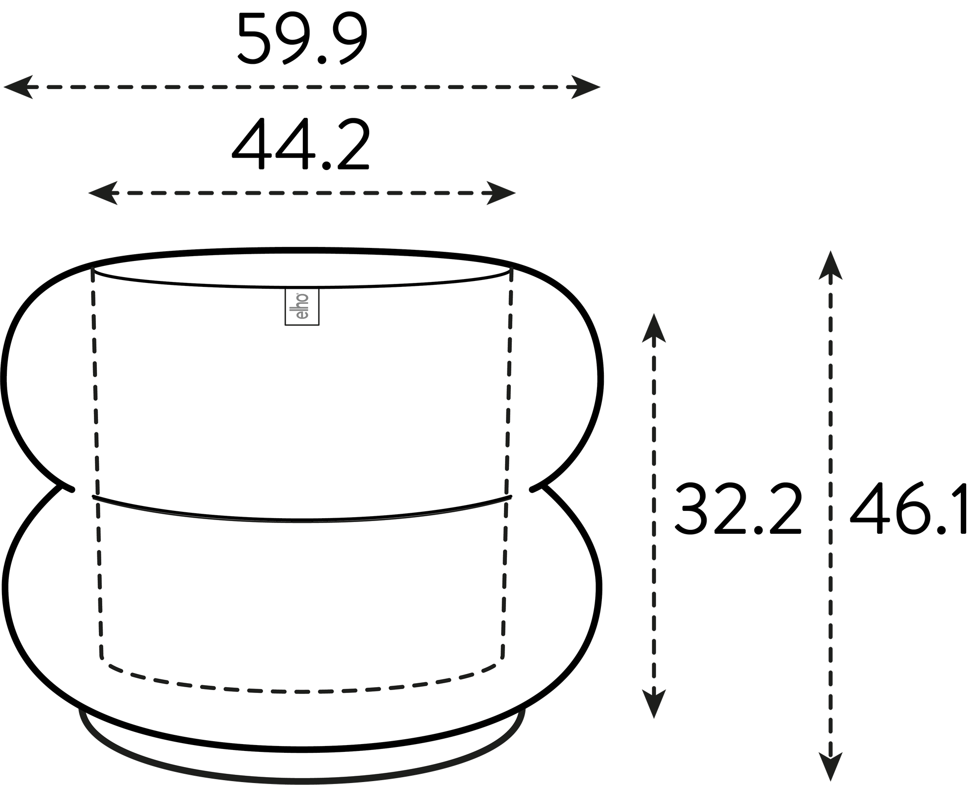amber roll low 60 balanced beige - elho® - Give room to nature