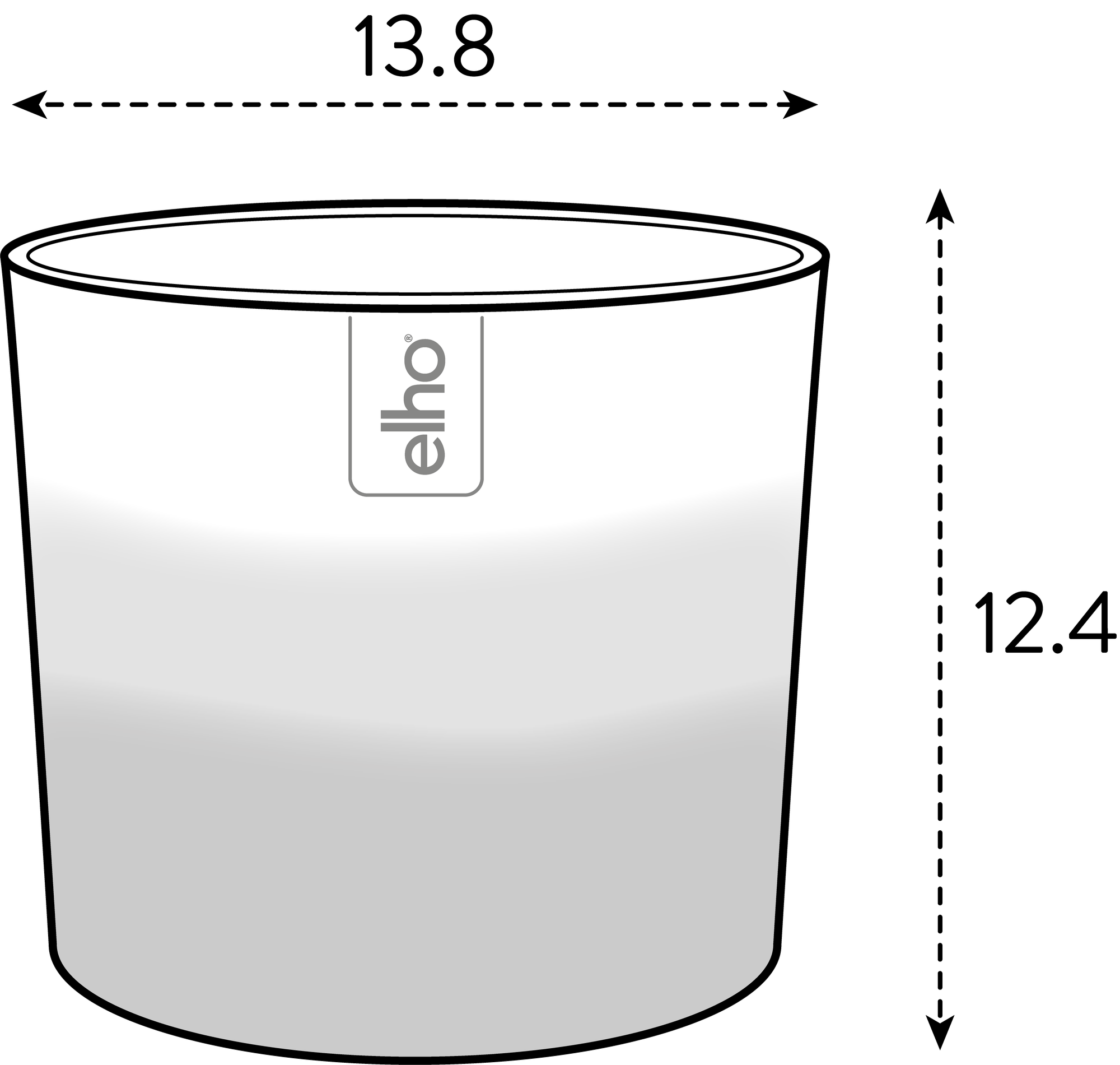 colour gradient round 14cm sandstone beige - elho® - Give room to nature