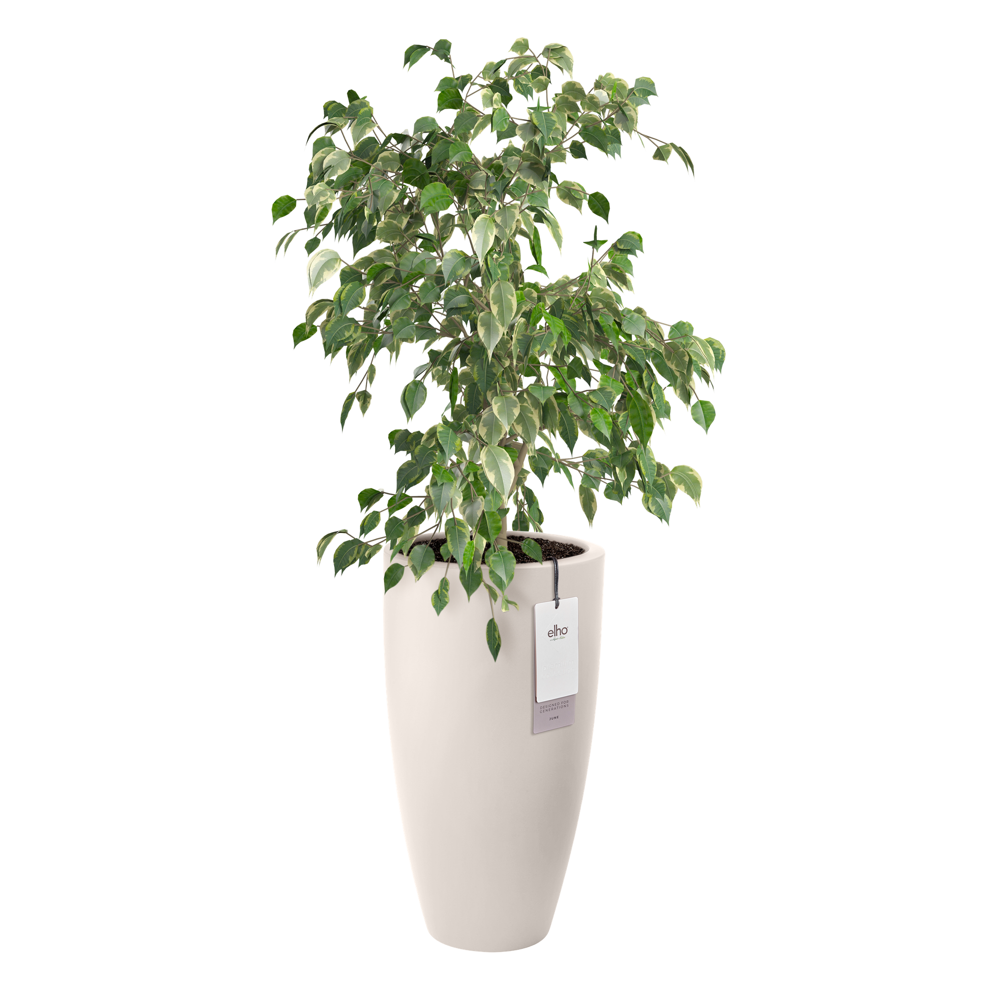 june round high 40cm linen white - elho® - Give room to nature