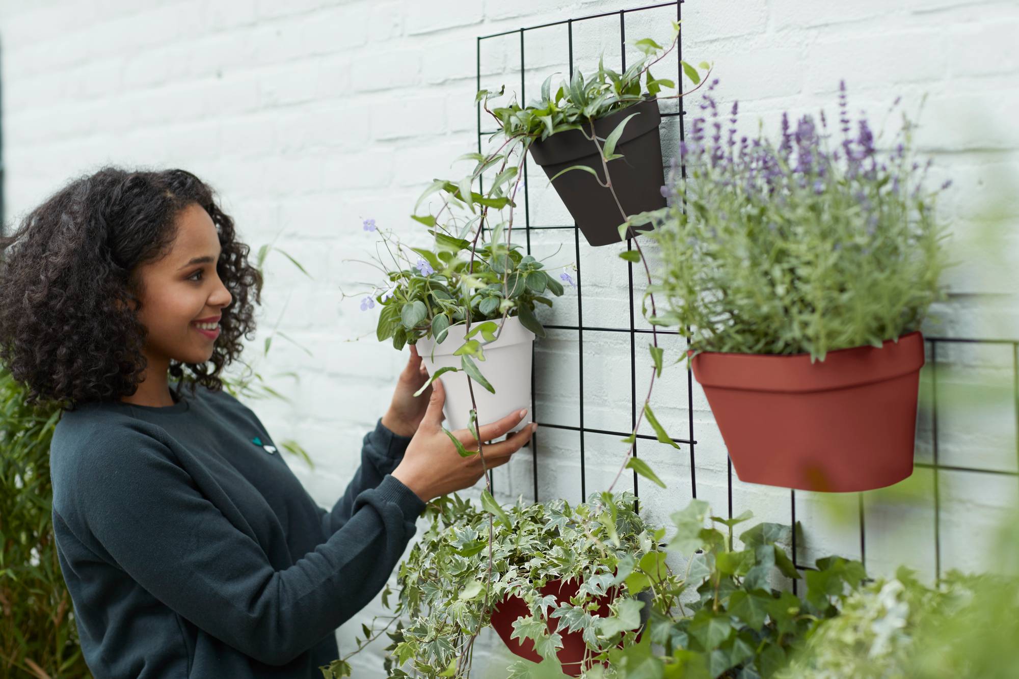 loft urban green wall rack 59cm living black - elho® - Give room to nature