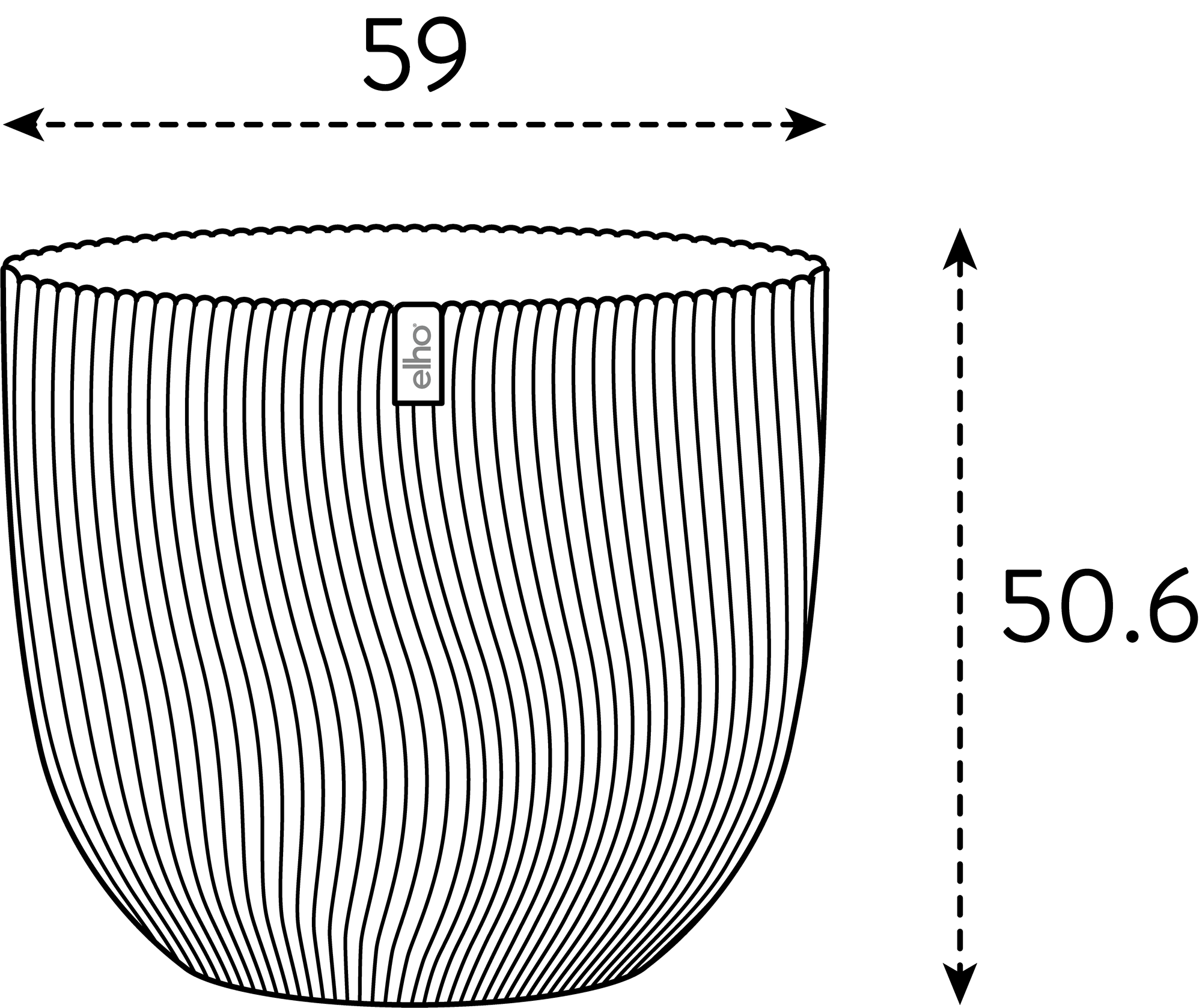 sereh round 60cm cool clay - elho® - Give room to nature