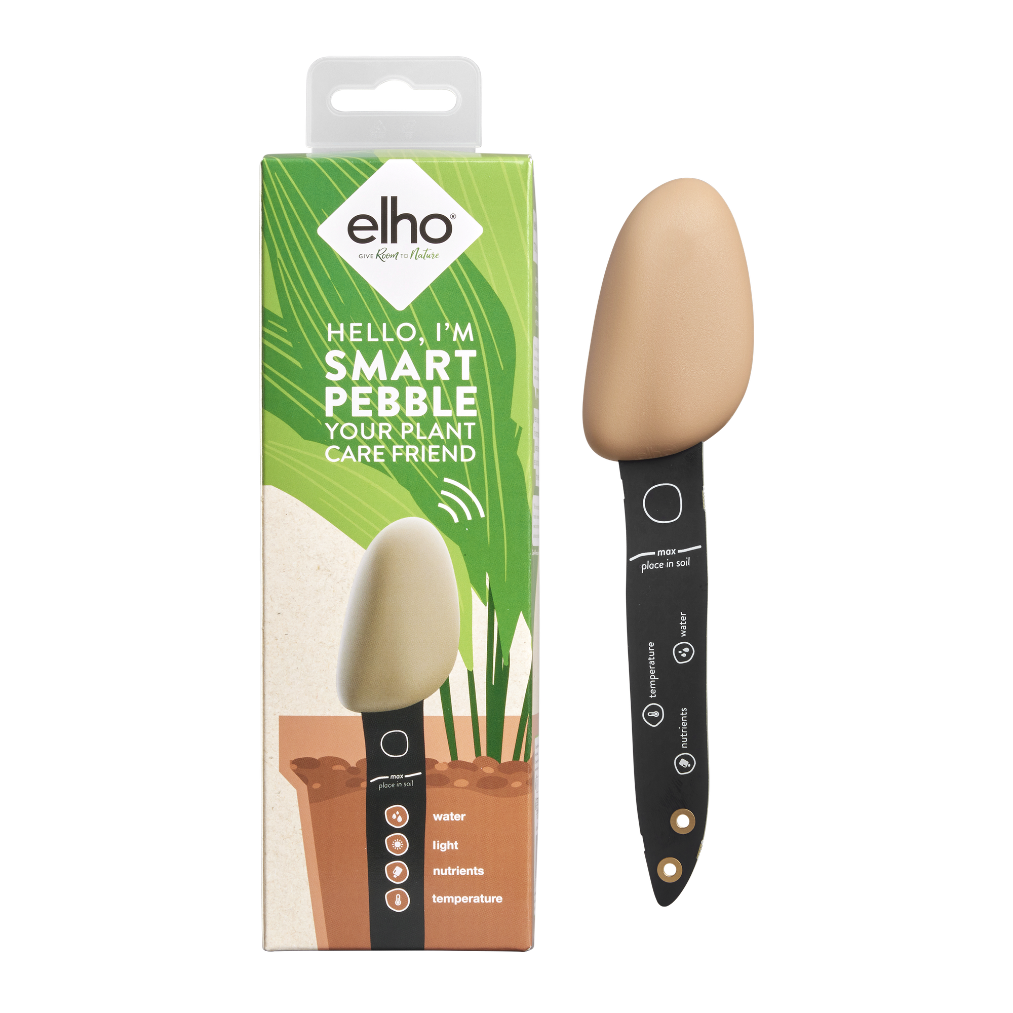 smart pebble Marrón terra - elho® - Give room to nature