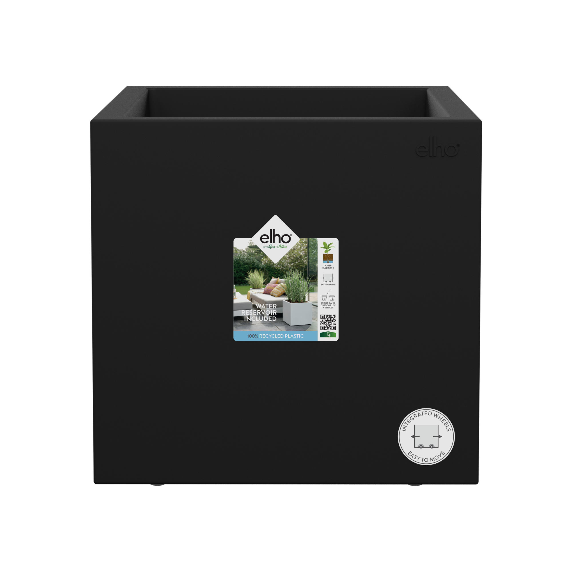 vivo next square 40cm living black - elho® - Give room to nature