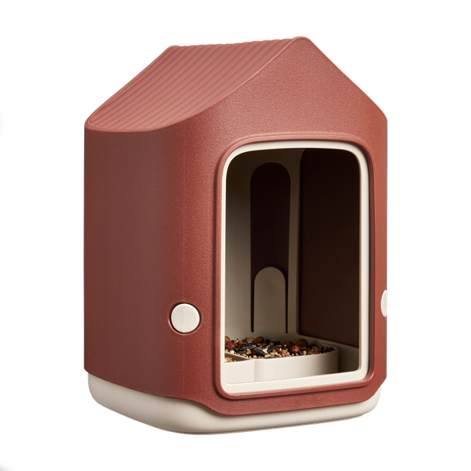 cosy bird house + feeder tuscan red - elho® - Give room to nature